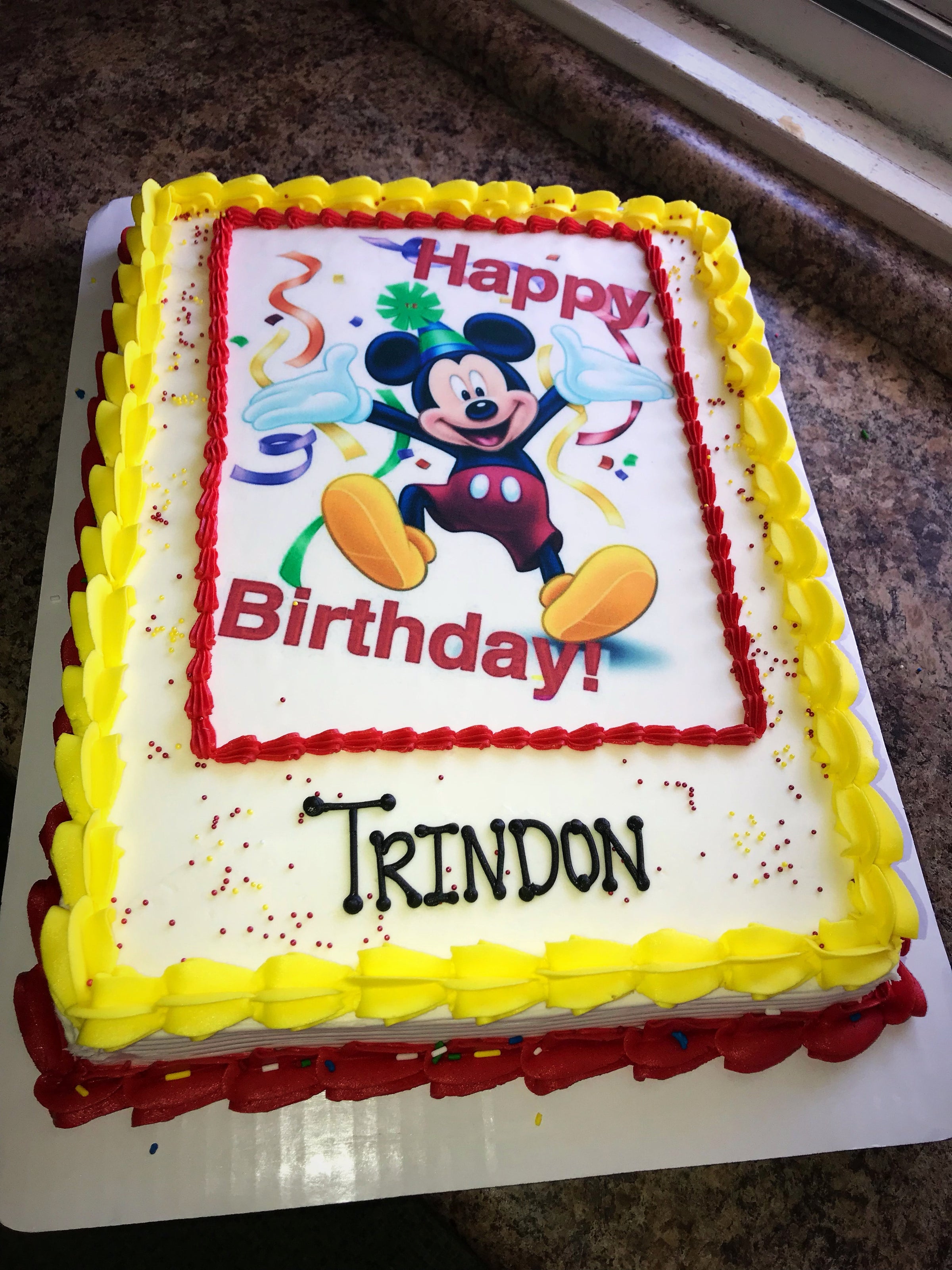 Mickey Mouse 1st Birthday Sheet Cake